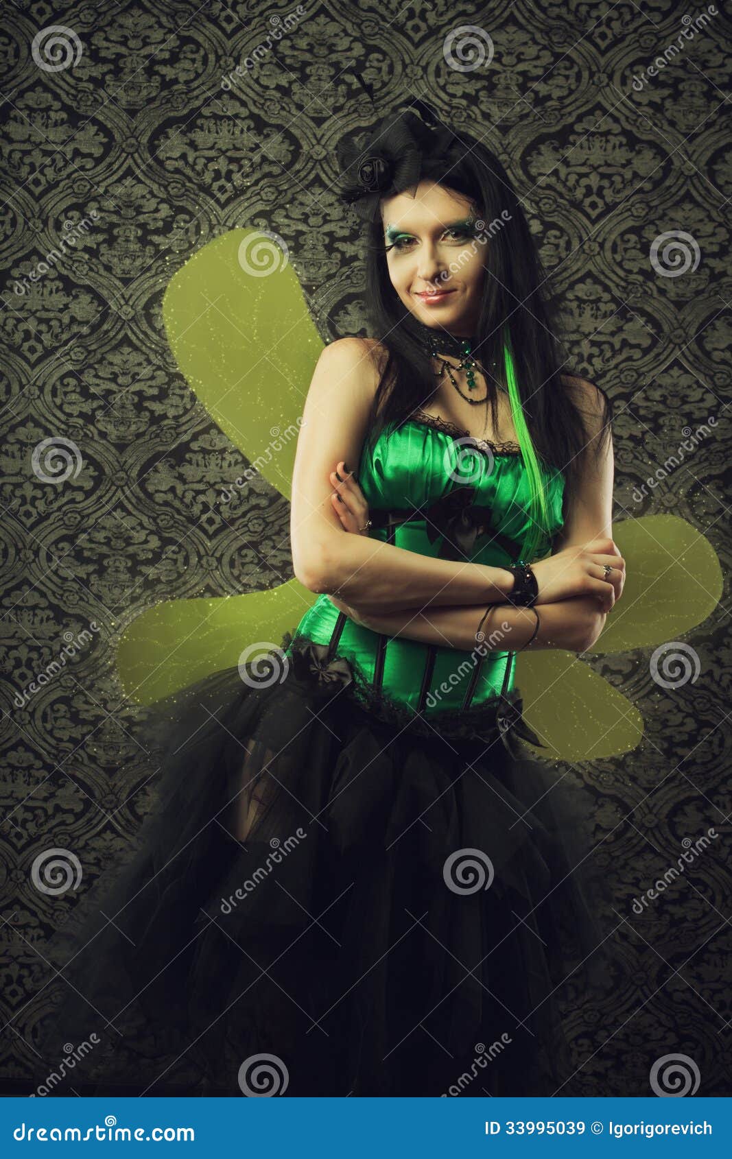 Hada verde imagen de archivo. Imagen de encanto, magia - 33995039