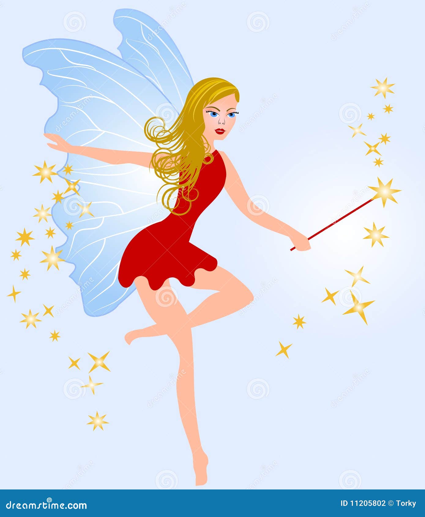 Hada Y Su Varita Encantadora Ilustración del Vector - Ilustración de ...