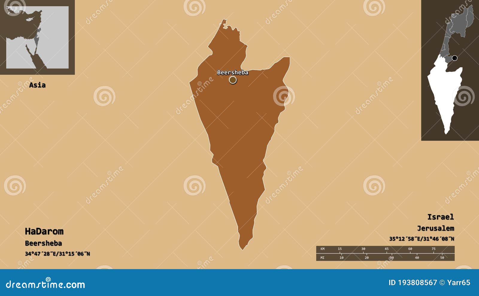 HaDarom, District of Israel,. Previews. Pattern Stock Illustration ...