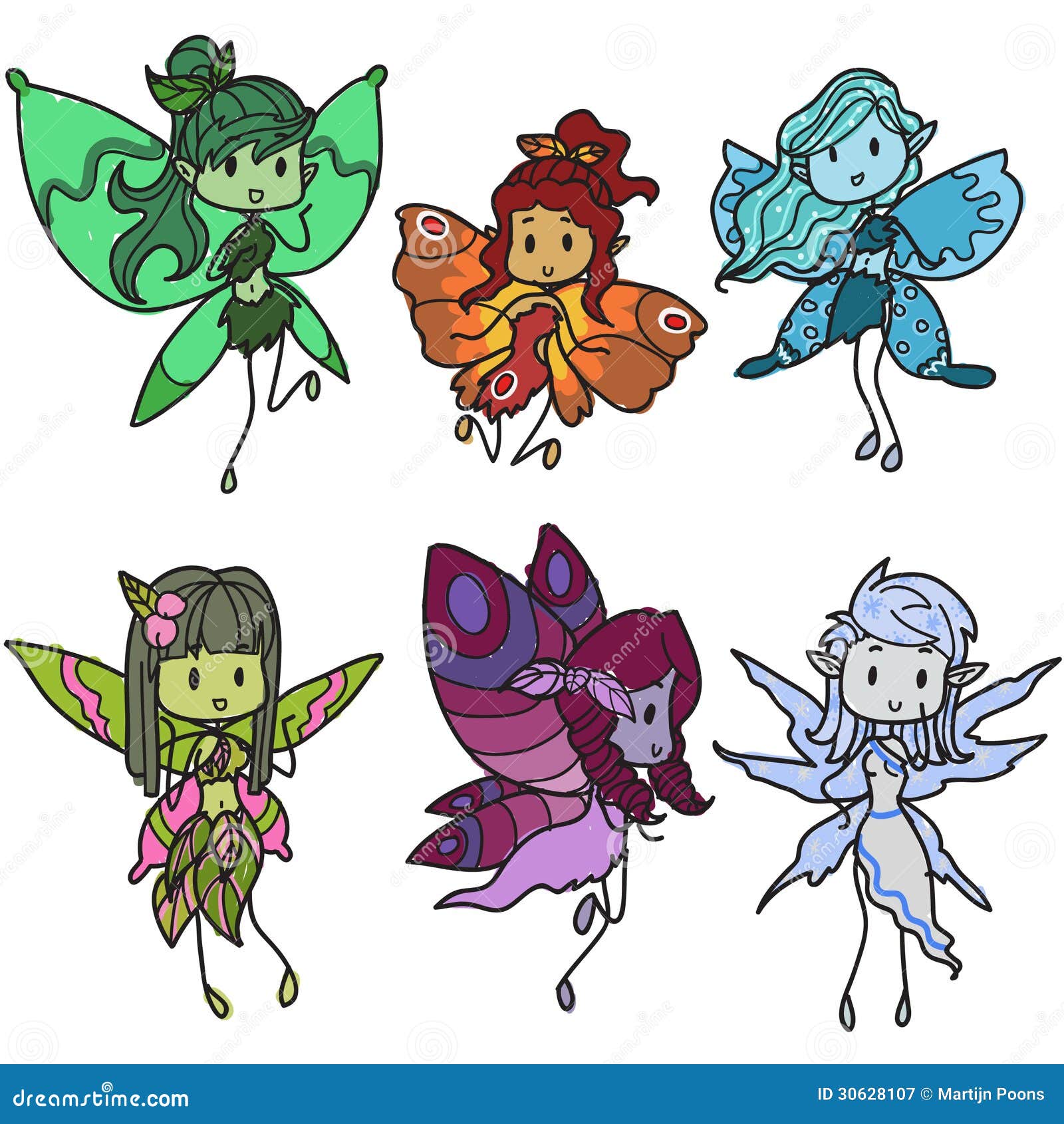 Hadas ilustración del vector. Ilustración de conjunto - 30628107