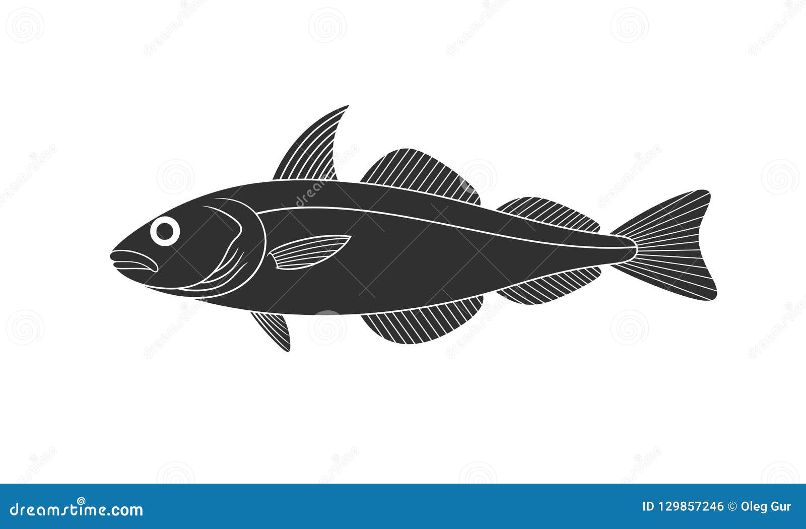 Haddock Logo. Isolated Haddock On White Background Vector Illustration ...