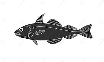 Haddock Logo. Isolated Haddock on White Background Stock Vector ...