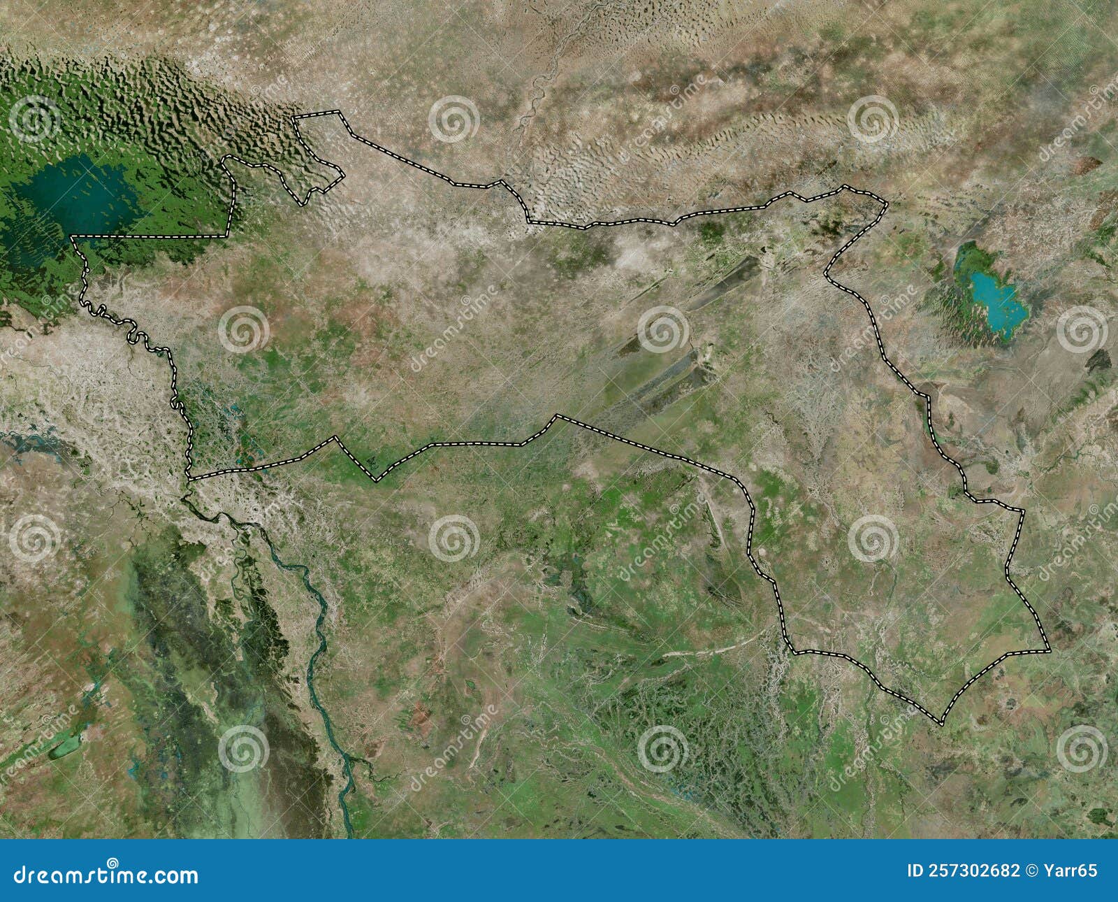Hadjer-Lamis, Chad. High-res Satellite. No Legend Stock Illustration ...
