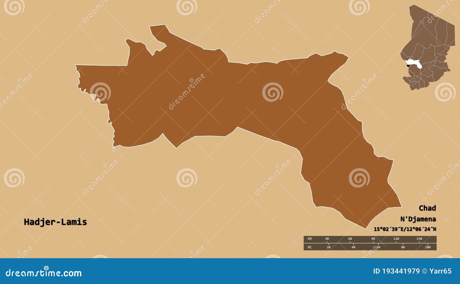 Hadjer-Lamis, Region of Chad, Zoomed. Pattern Stock Illustration ...