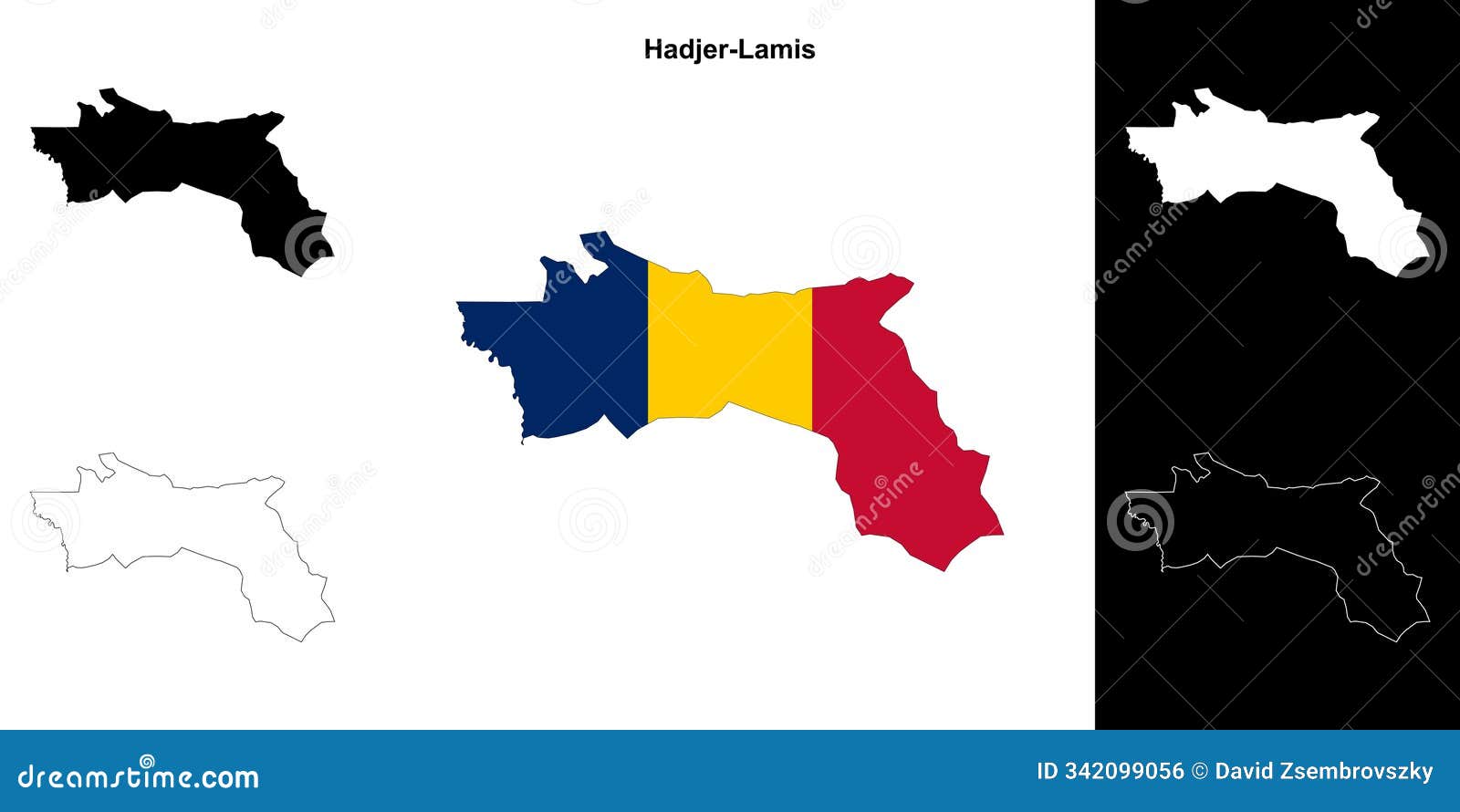 Hadjer-Lamis Region Regions Of Chad, Republic Of Chad Map Vector ...