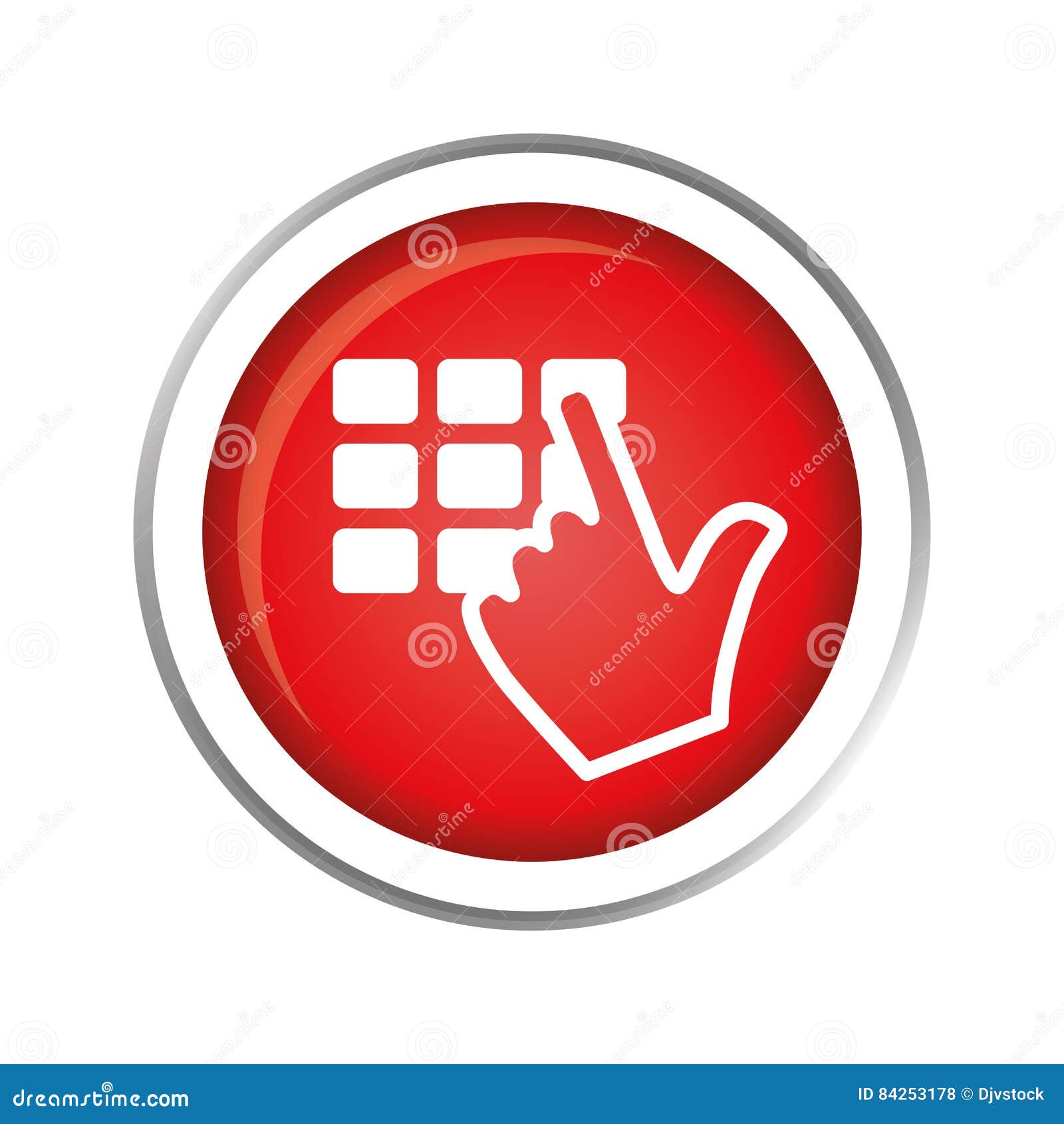 Hadn Typing Safety Pin or Password Icon Image Stock Illustration ...