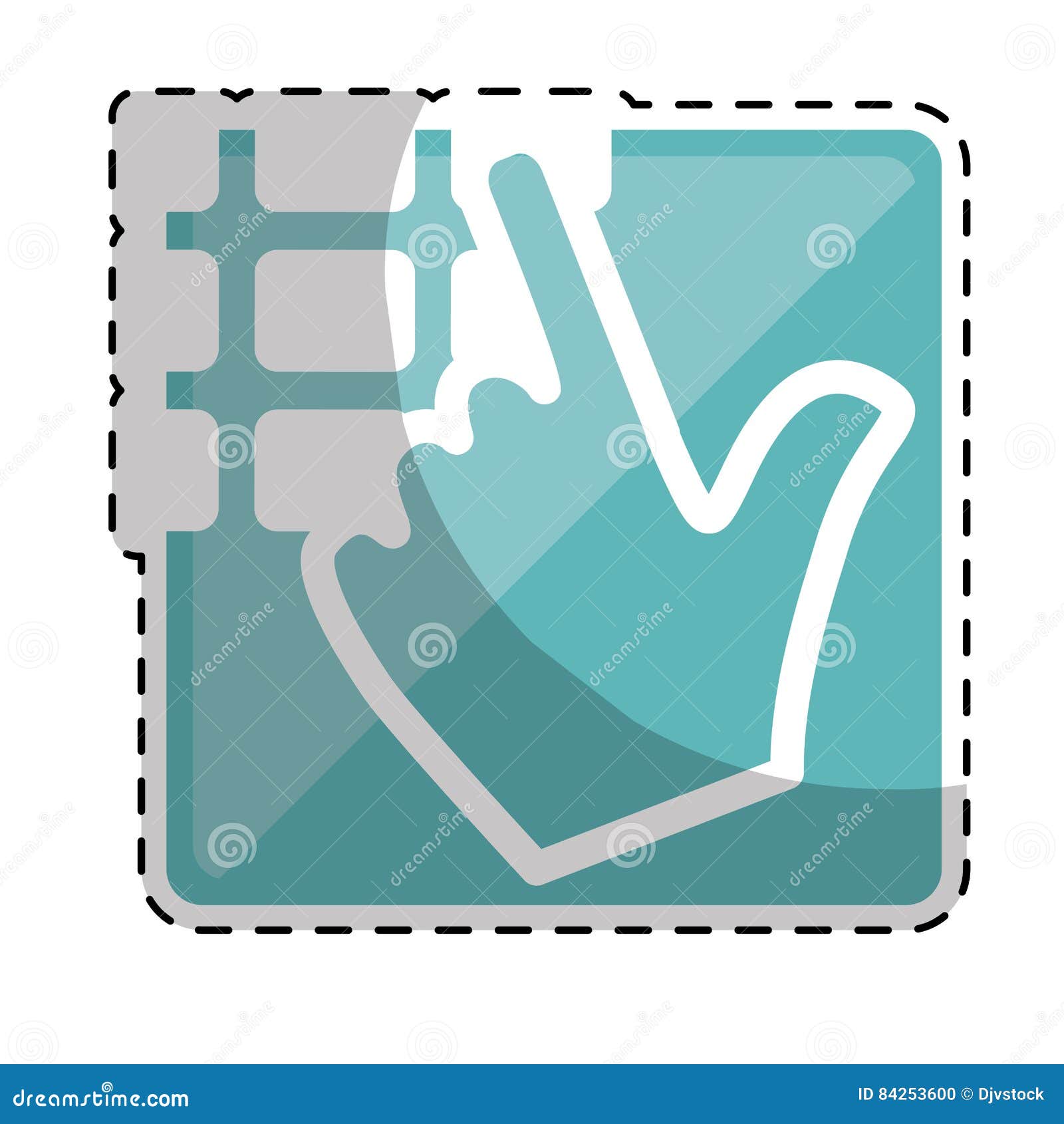 Hadn Typing Safety Pin or Password Icon Image Stock Illustration ...