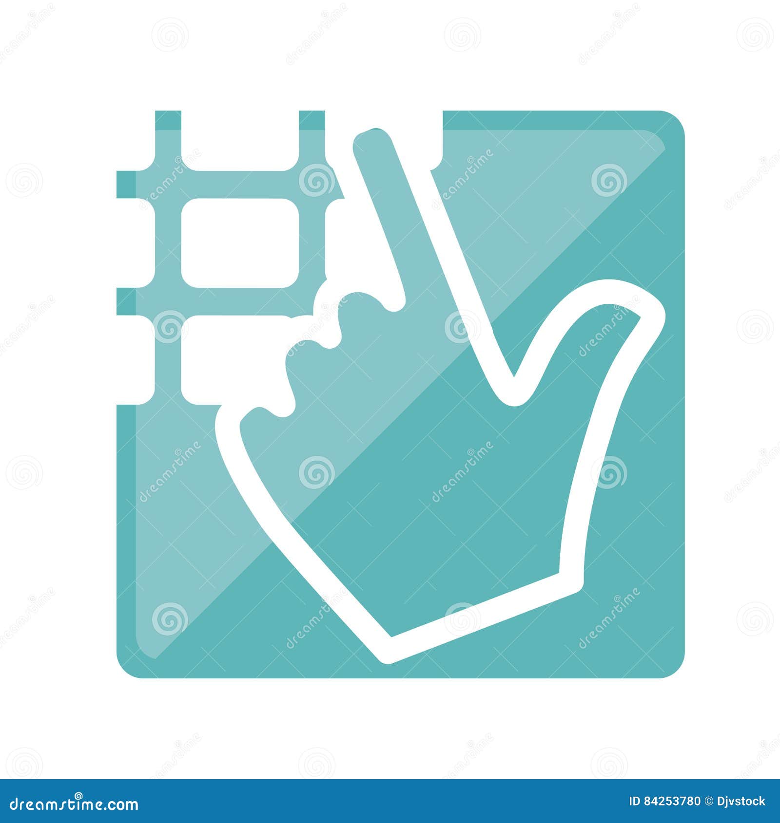 Hadn Typing Safety Pin or Password Icon Image Stock Illustration ...