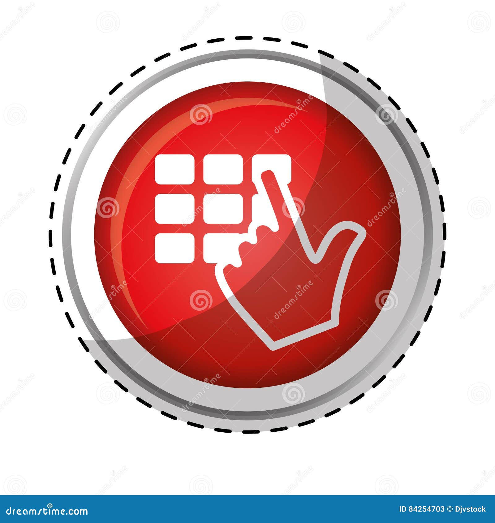 Hadn Typing Safety Pin Or Password Icon Image Stock Illustration ...