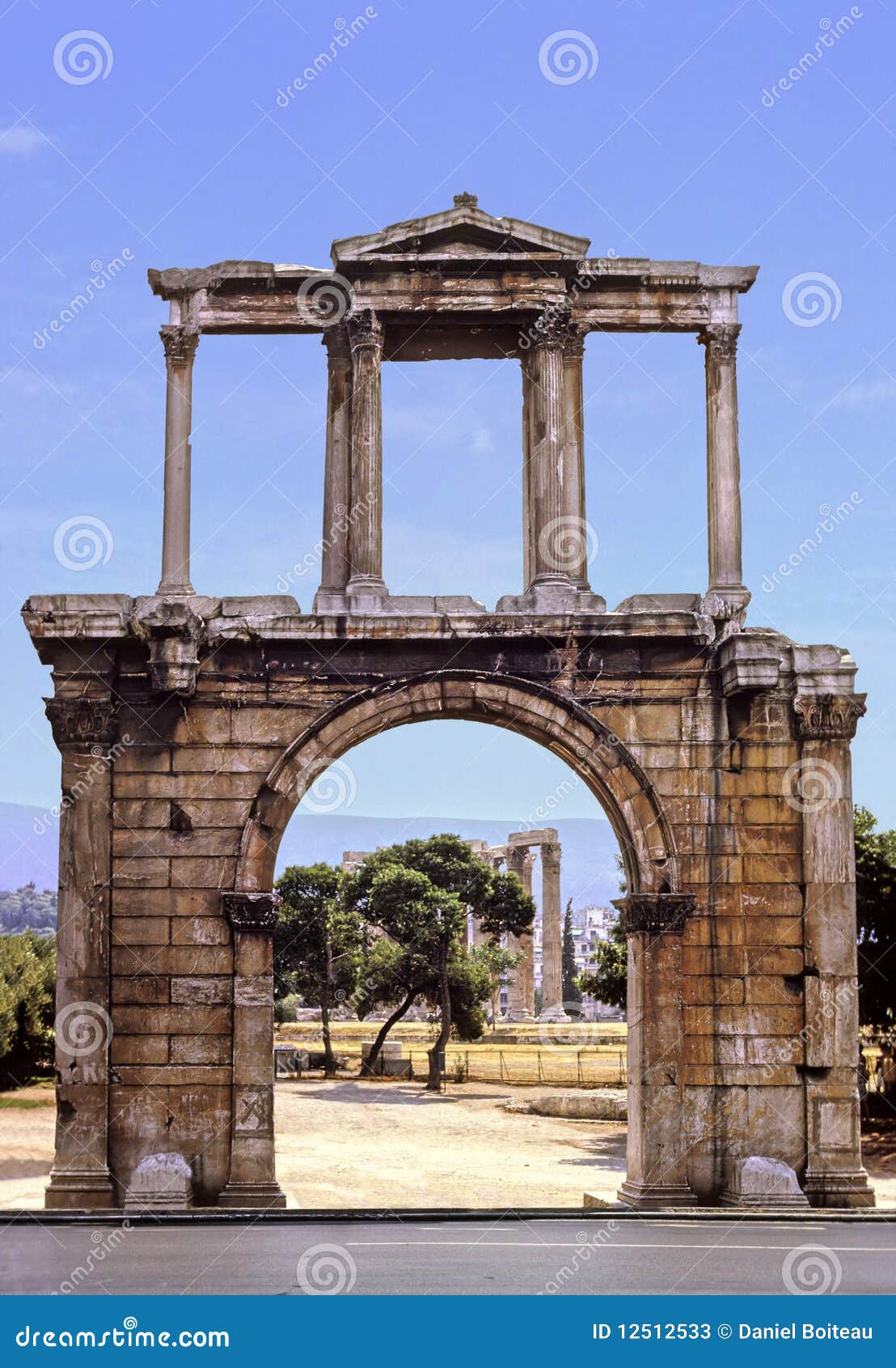 Hadrian Arch stock image. Image of monument, design, gate - 12512533