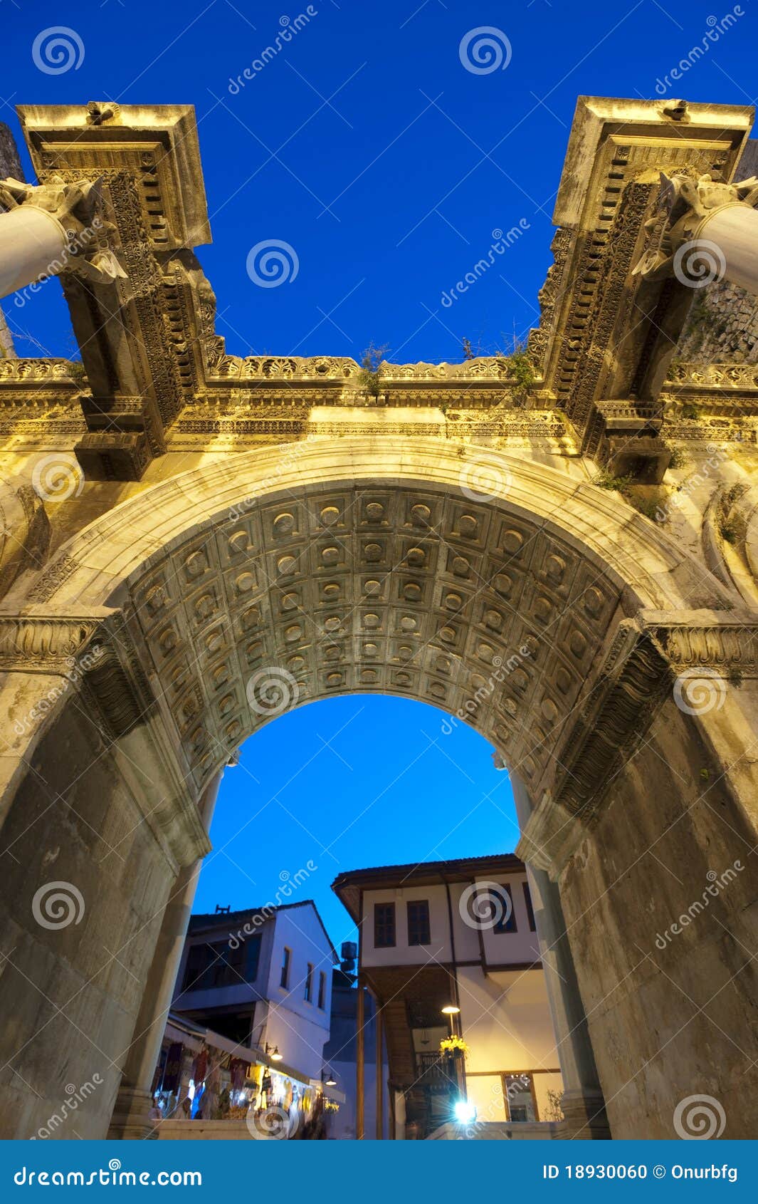 Hadrian door; Antalya stock photo. Image of archaeology - 18930060