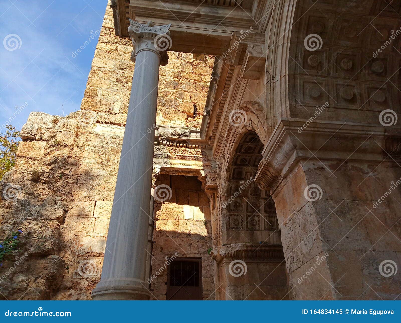 Hadrian Gate, Turkey stock image. Image of arch, roman - 164834145