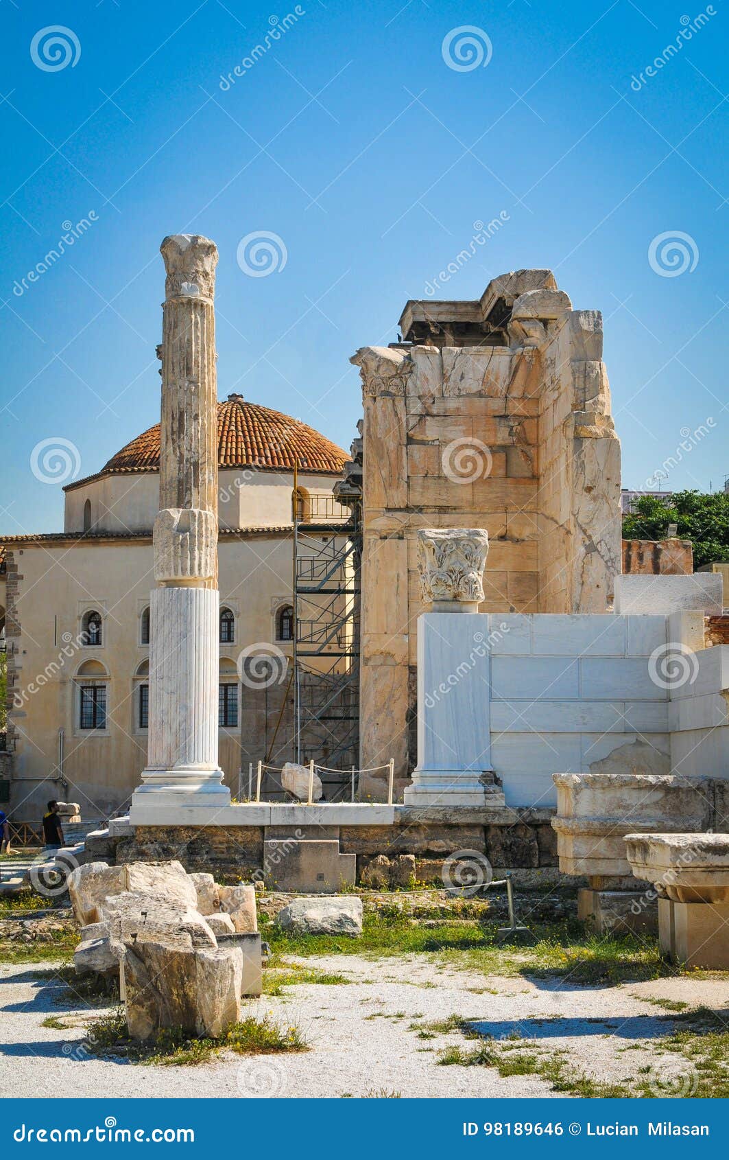 Hadrian Library in Athens, Greece Editorial Photo - Image of ...