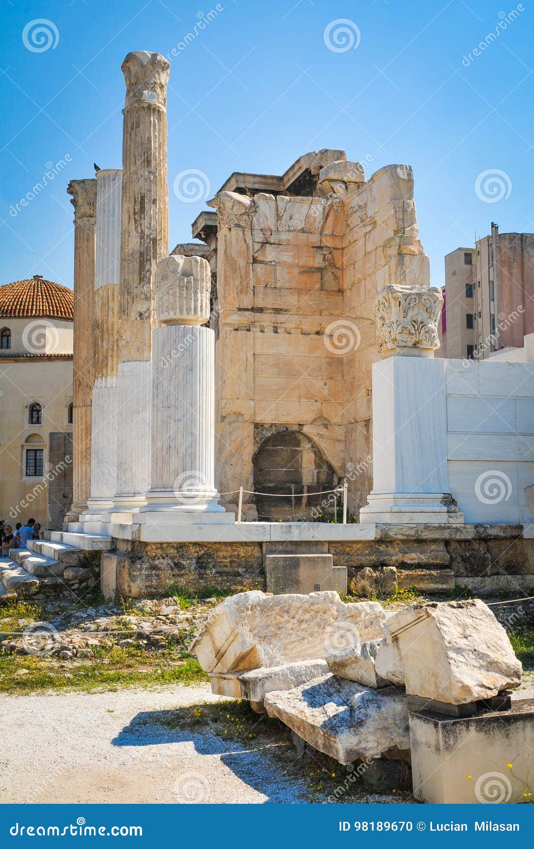 Hadrian Library in Athens, Greece Editorial Image - Image of greek ...