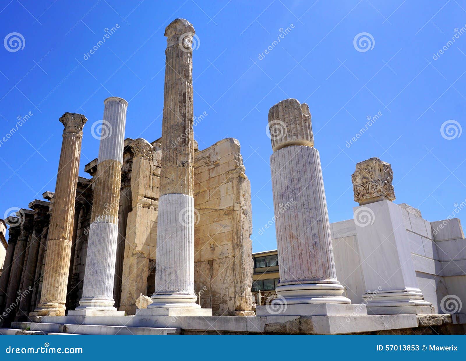 Hadrian Library in Athens, Greece Stock Image - Image of doric, travel ...