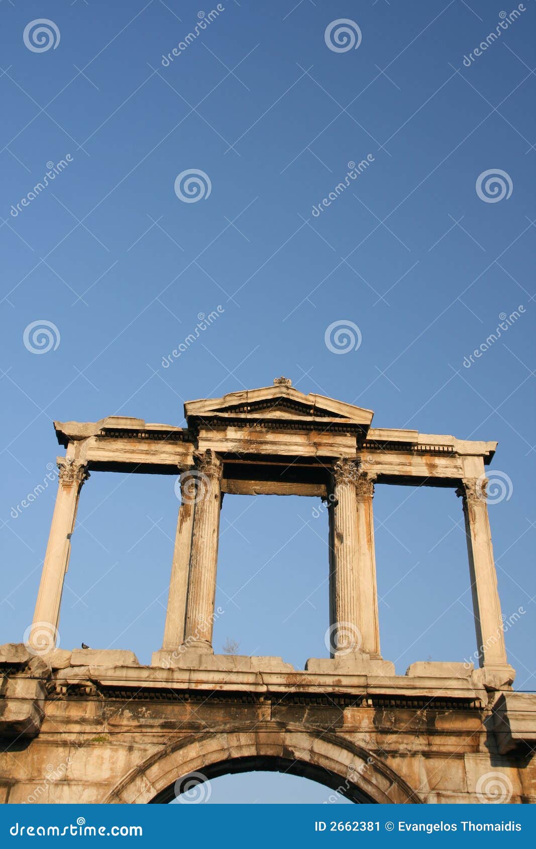 Hadrian s Arch stock image. Image of monument, nature - 2662381