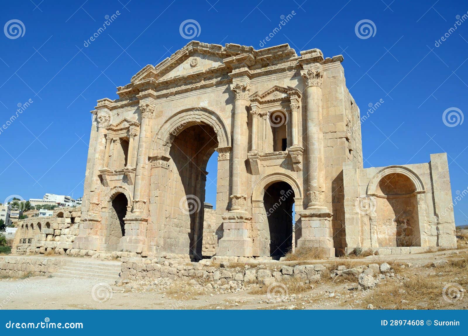 Hadrian s Arch stock photo. Image of remains, ruins, triumphal - 28974608