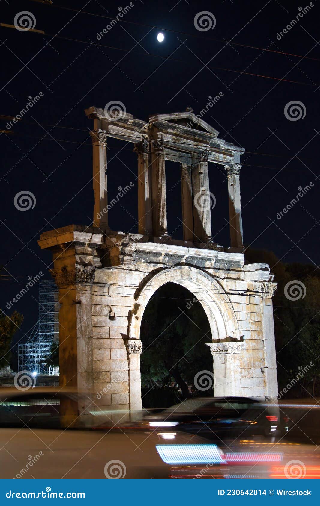 Hadrian S Gate in Athens , Athens, Greece Stock Photo - Image of ...