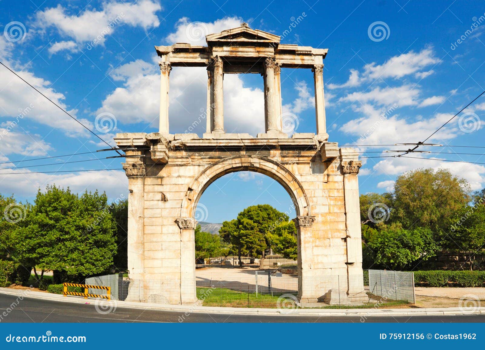 Hadrian s Gate, Greece stock photo. Image of antique - 75912156