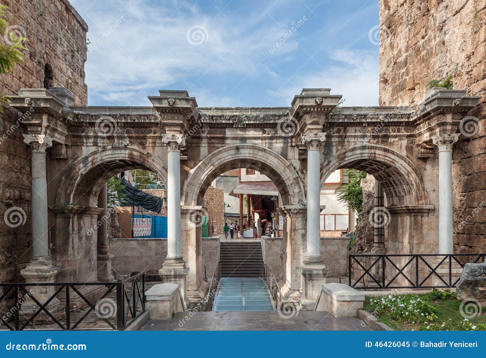 Hadrian s Gate stock image. Image of history, column - 46426045