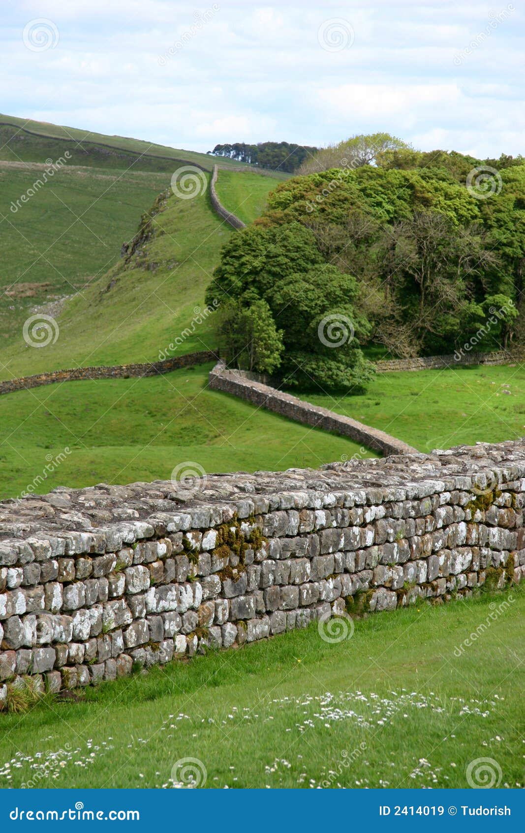 Hadrian s Wall stock image. Image of stone, cumbria, history - 2414019