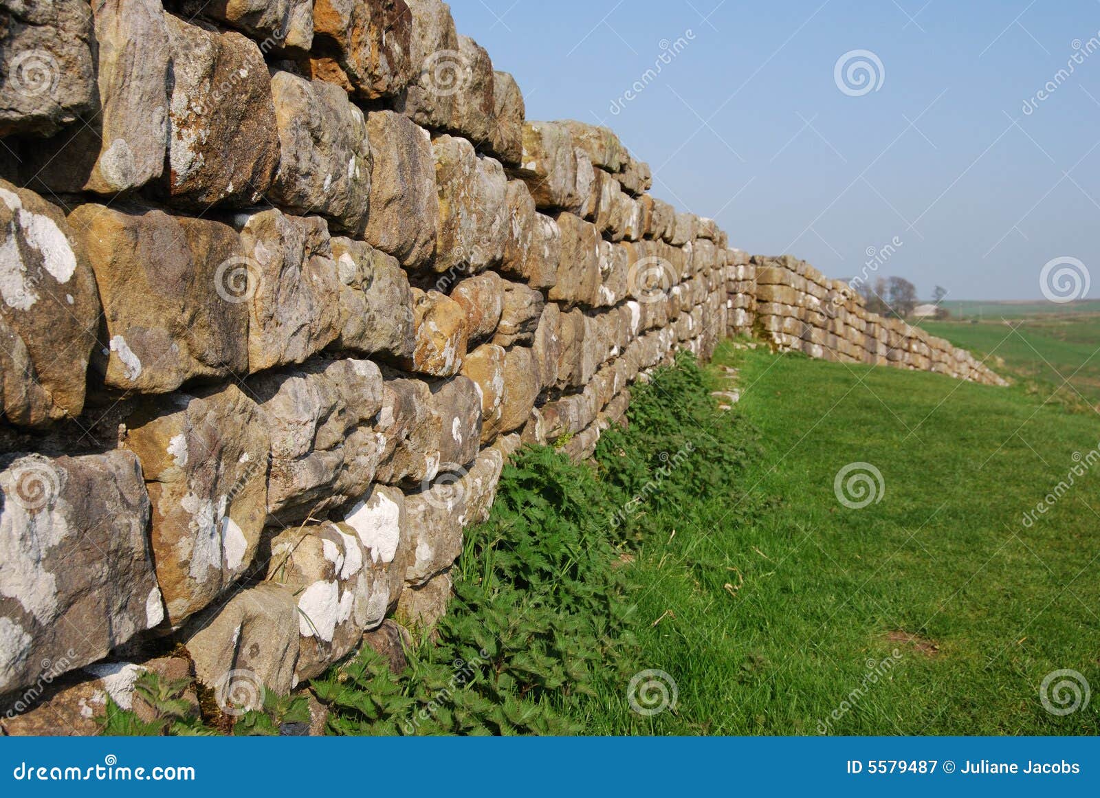 Hadrian s wall stock image. Image of fortification, vanishing - 5579487