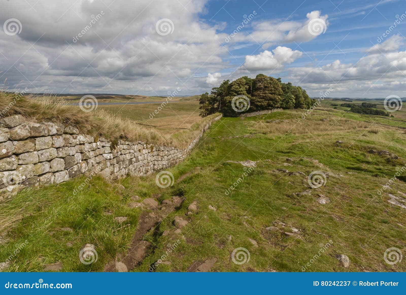 Hadrian s Wall stock image. Image of bright, landscape - 80242237
