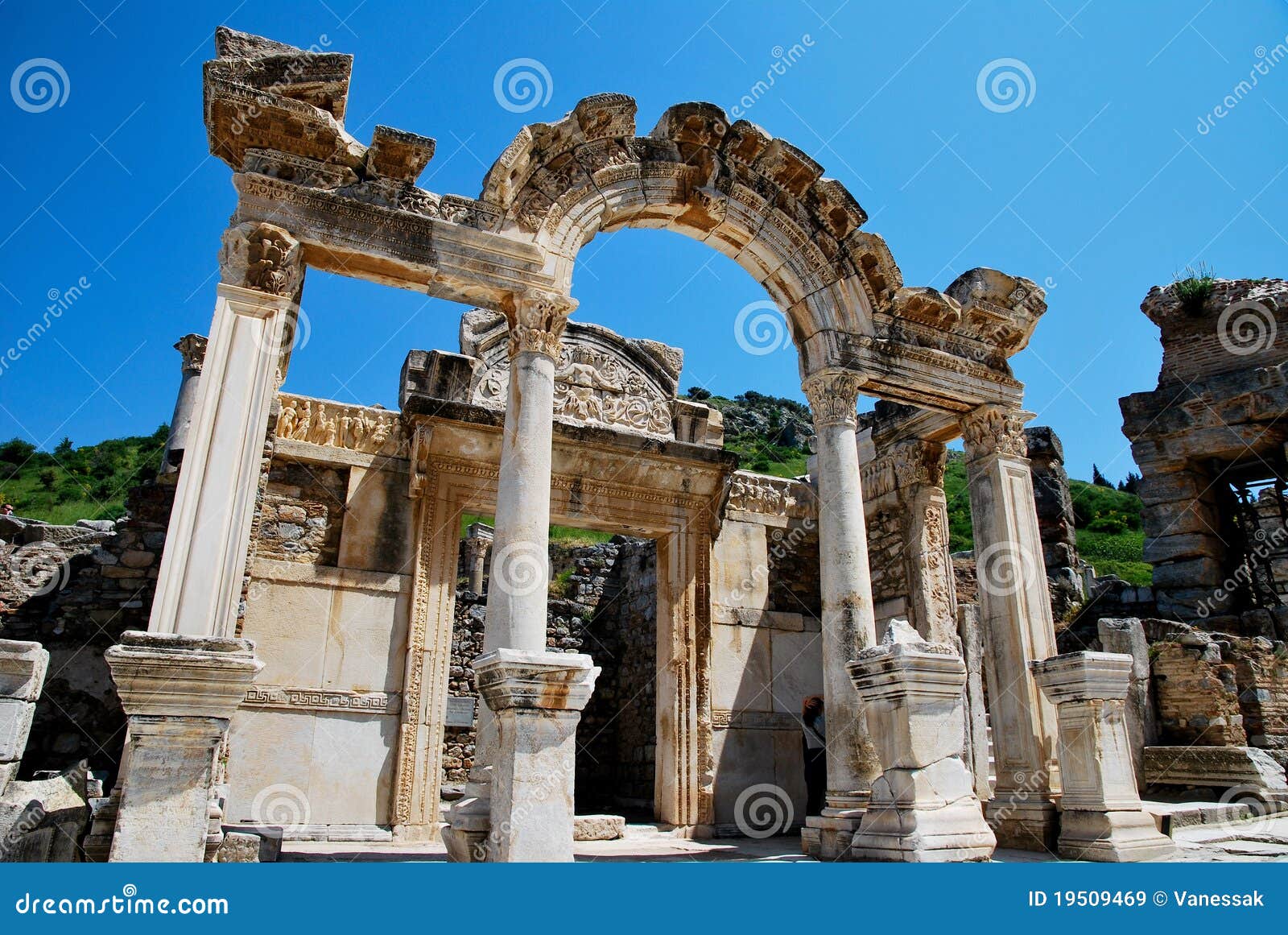 The Hadrian Temple in Ephesus Stock Image - Image of history, tourism ...