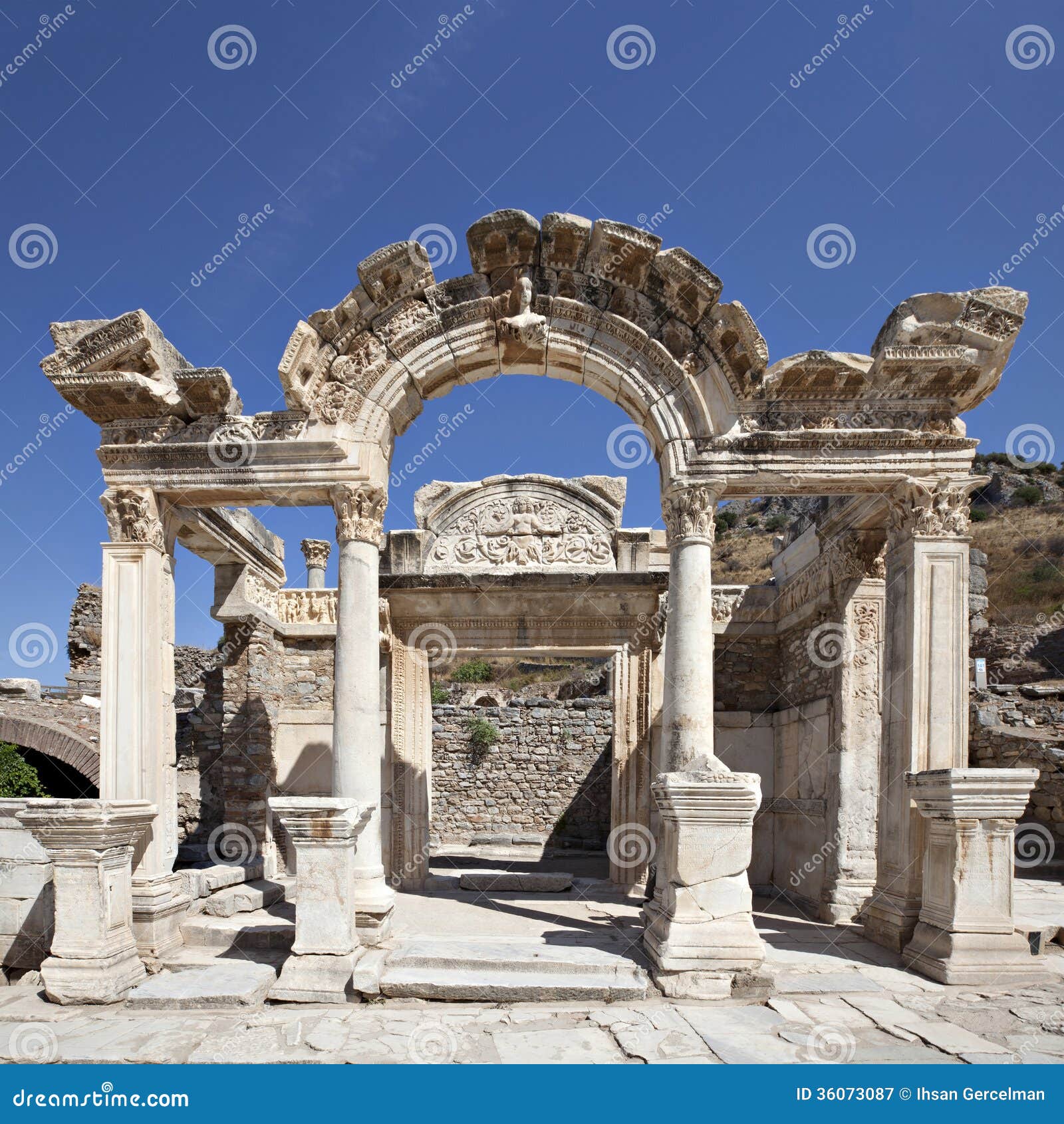 Hadrian Temple in Ephesus stock image. Image of built - 36073087