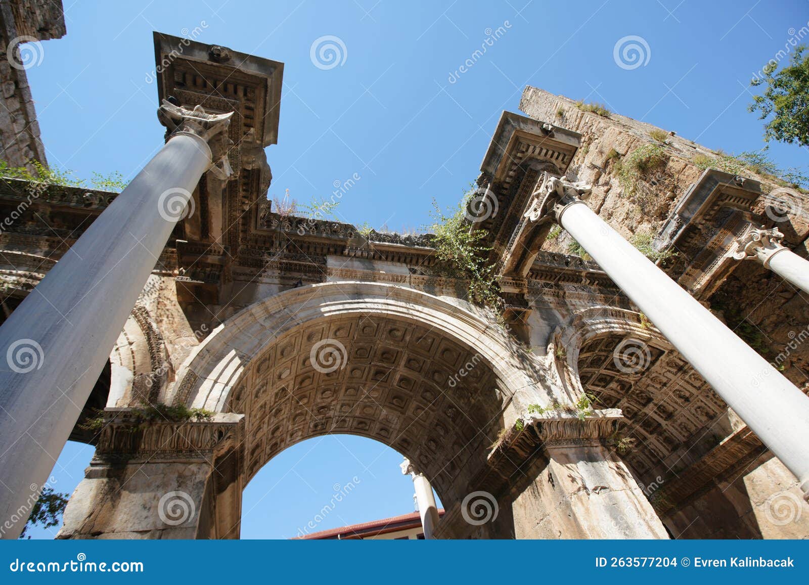 Hadrians Gate in Antalya, Turkiye Stock Photo - Image of entrance ...