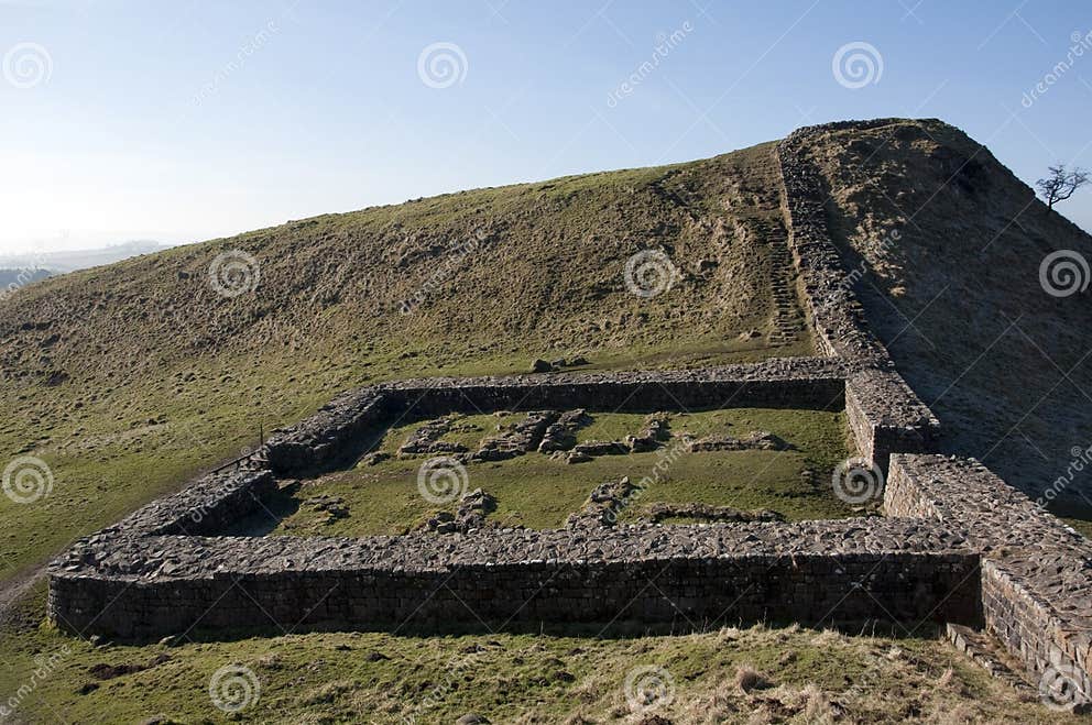 Hadrians wall fort ruins stock photo. Image of archeology - 29533678
