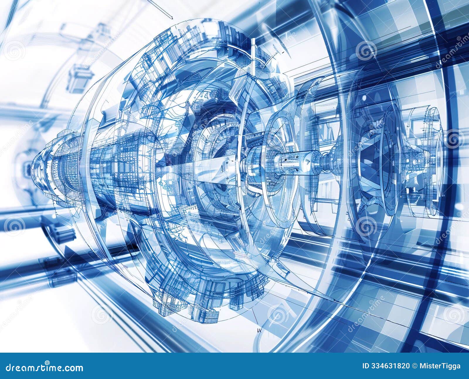 Hadron Collider Tech Illustration. Science Nuclear Accelerator ...