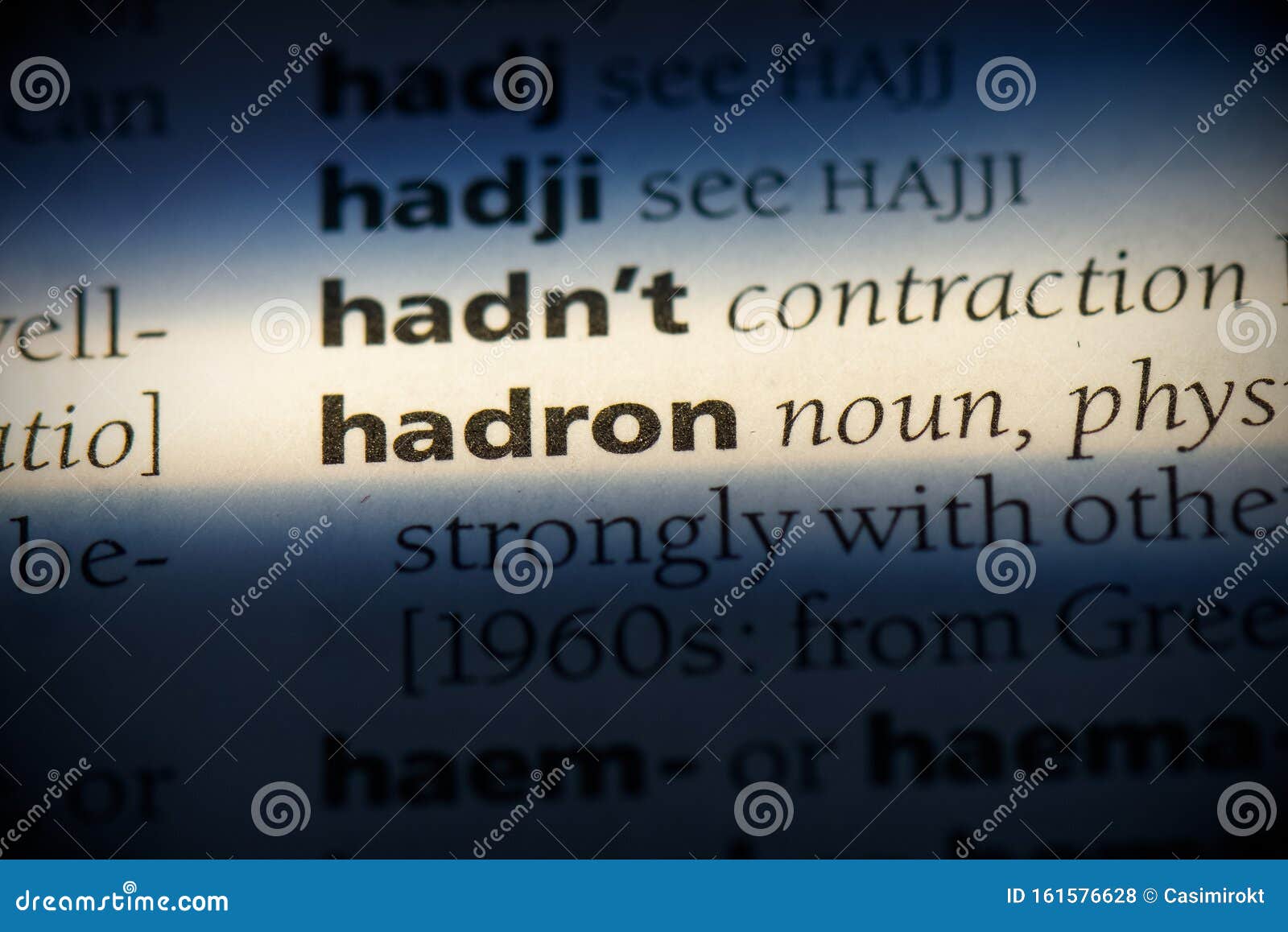 Hadron stock photo. Image of thesaurus, page, learn - 161576628