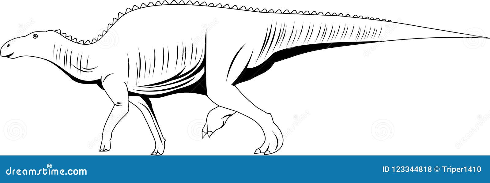 Hadrosaur Vector | CartoonDealer.com #123344818