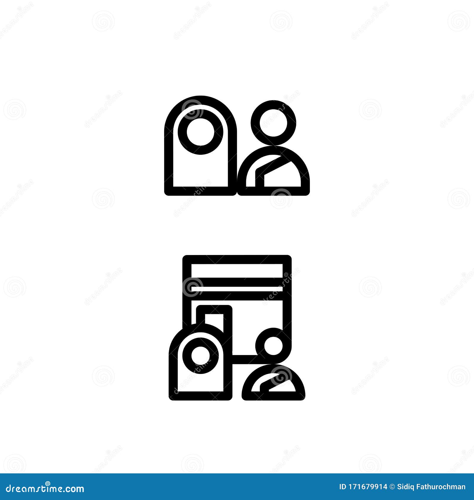Hadsch-Ikone vektor abbildung. Illustration von pilger - 171679914