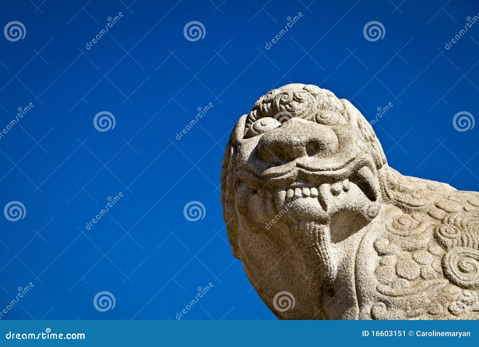 Haechi Looking Up, Against a Blue Sky Stock Image - Image of plaza ...