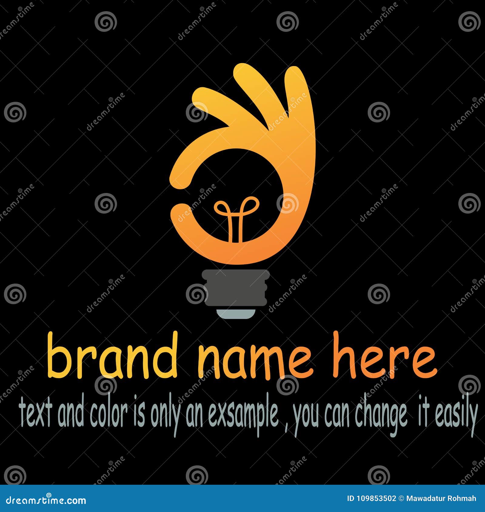 Haend lamp logo stock vector. Illustration of creative - 109853502