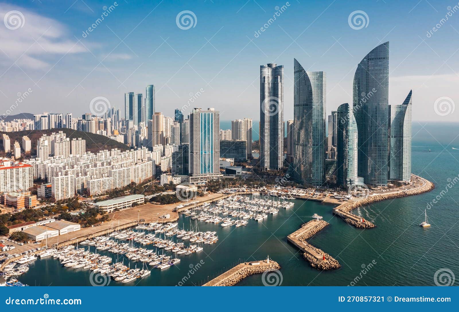 Haeundae district of Busan stock image. Image of korean - 270857321