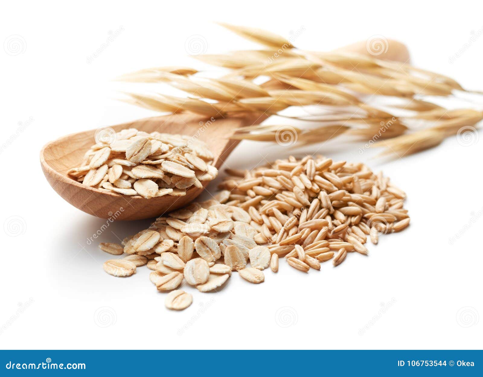 Hafer stockfoto. Bild von gruppe, flocke, stapel, getrennt - 106753544