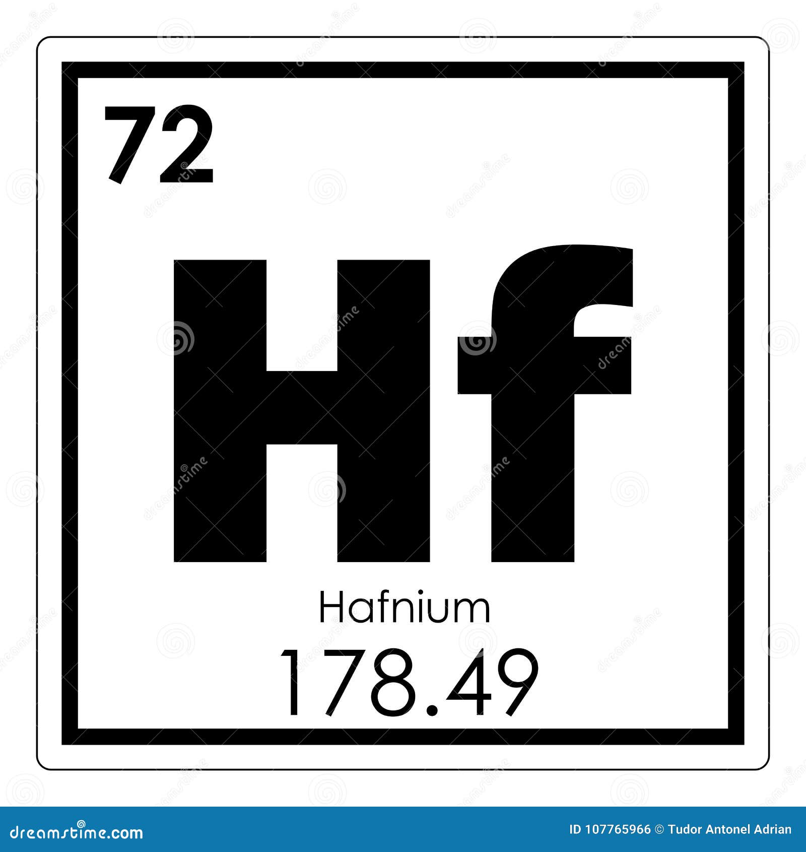 Hafnium Hf, Element Symbol From Periodic Table Series Royalty-Free ... Hafnium Hf, Element Symbol From Periodic Table Series Royalty-Free ...