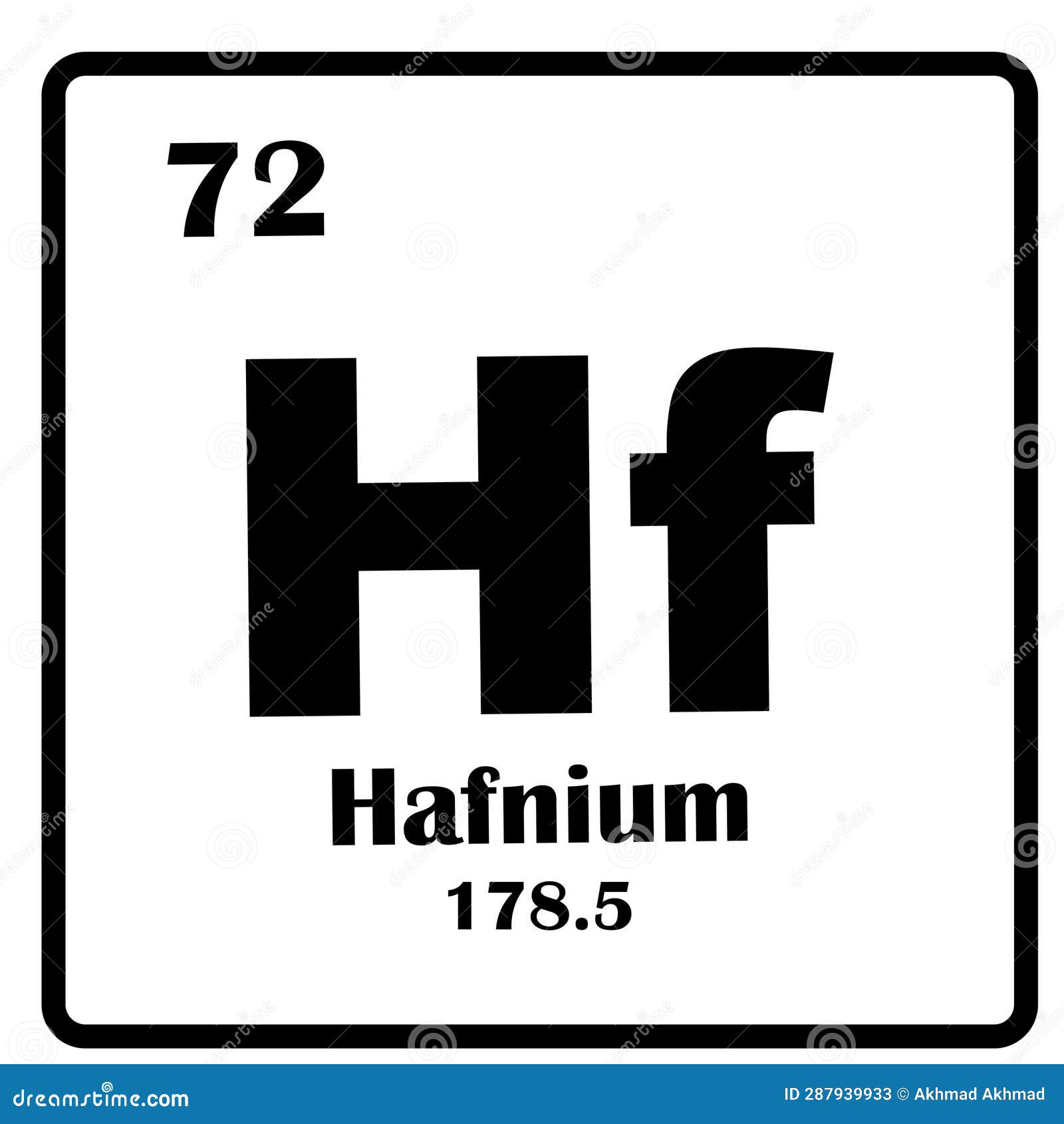 Hafnium Element Chemistry Icon Stock Illustration - Illustration of ...