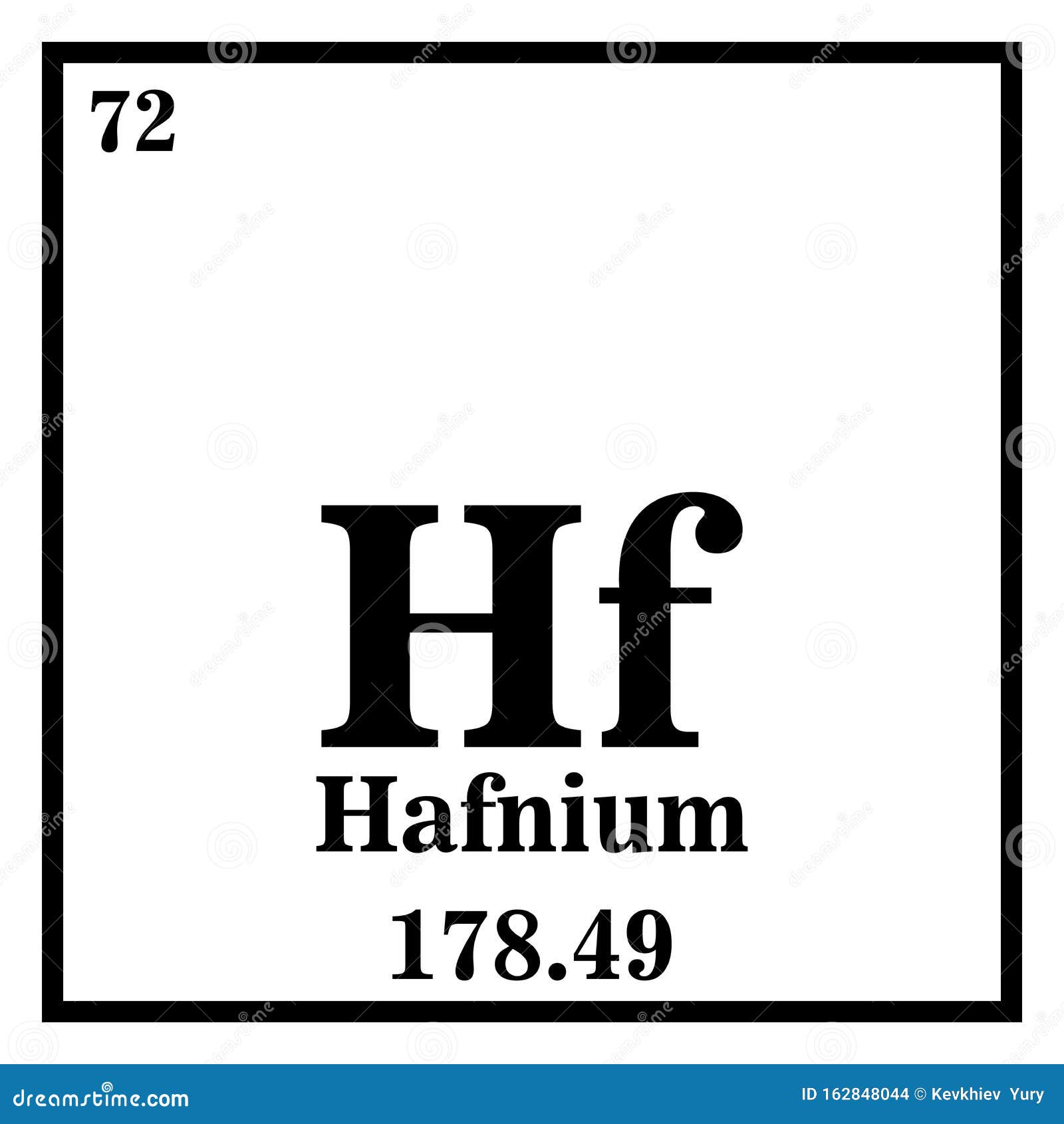 Hafnium Periodic Table Of The Elements Vector | CartoonDealer.com ...