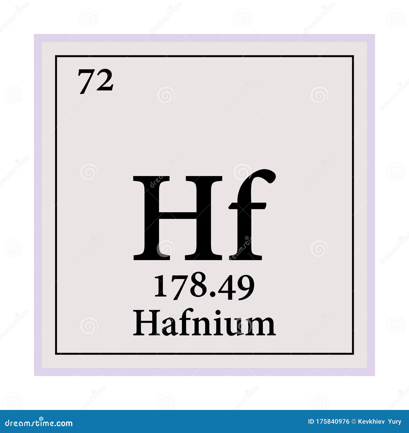 Hafnium Periodic Table Of Elements Royalty-Free Stock Photography ...