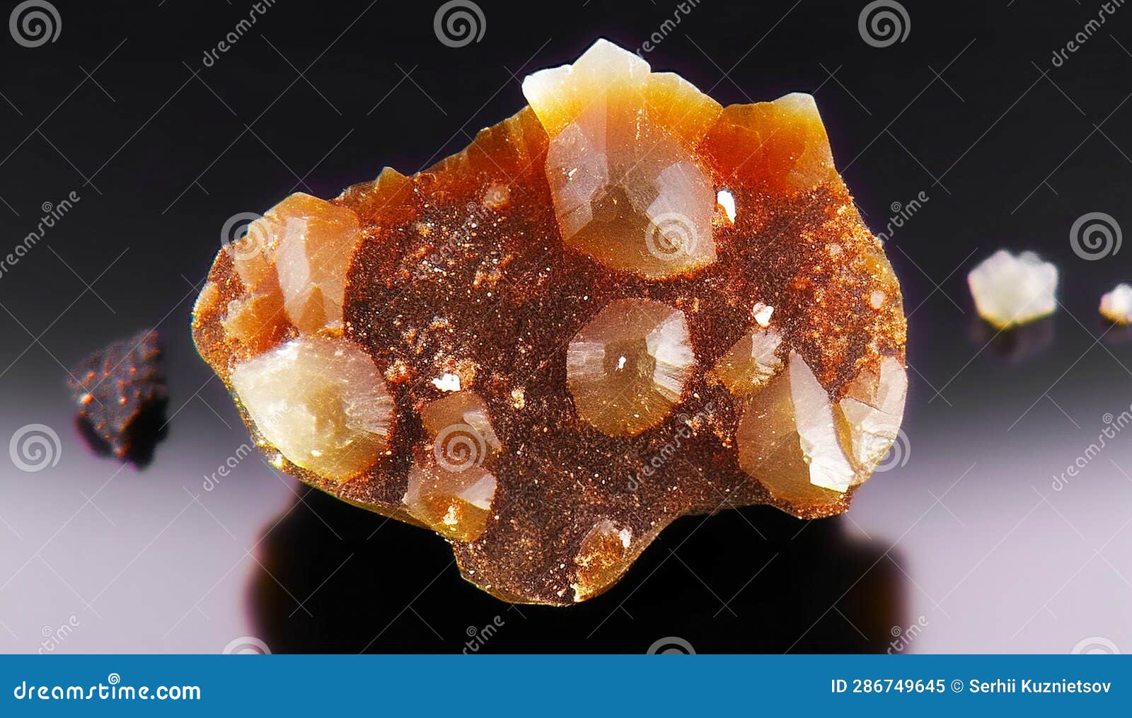 Hafnon is Rare Precious Natural Geological Stone on Gradient Background ...