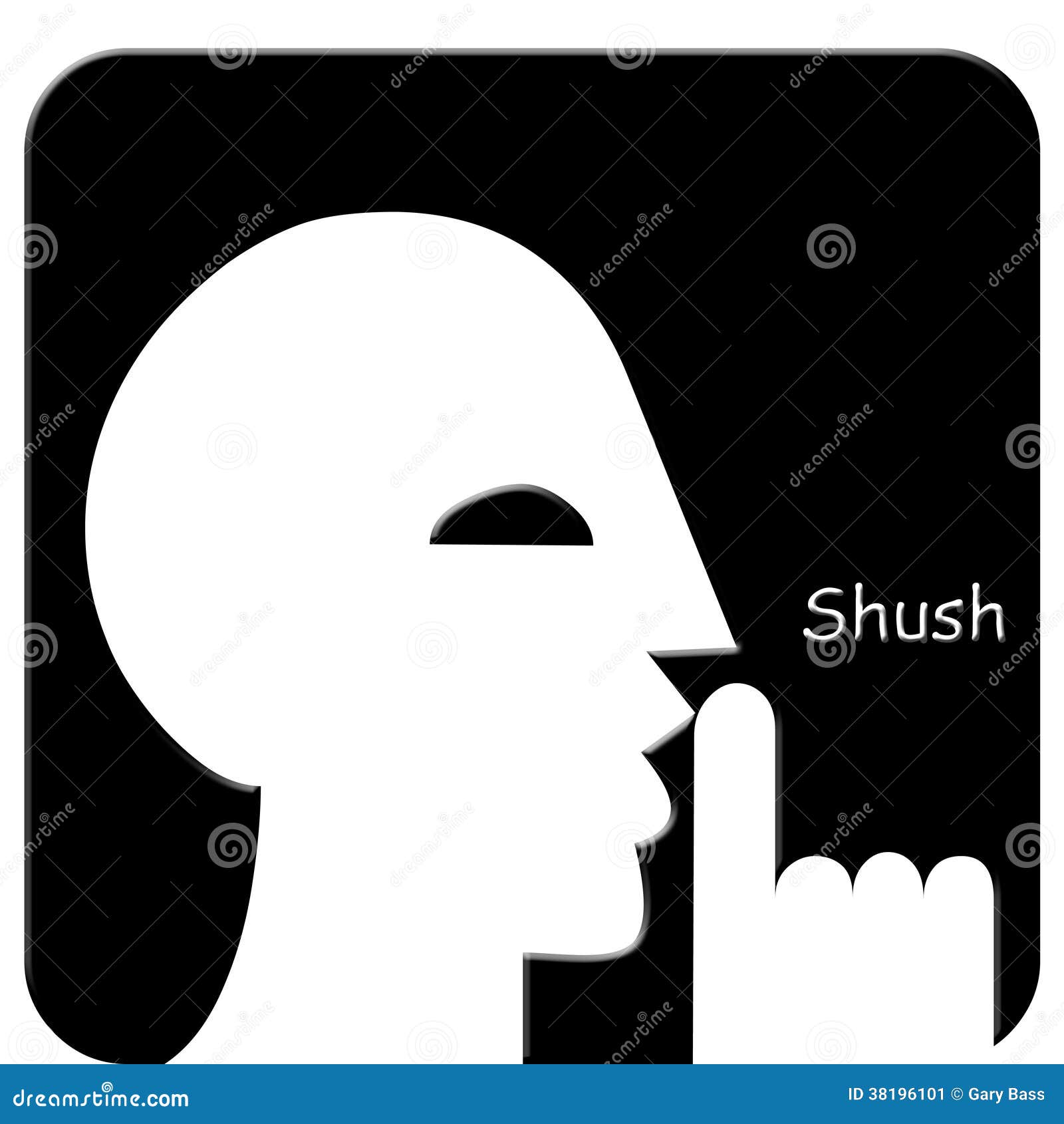 Haga callar el ejemplo stock de ilustración. Ilustración de icono ...