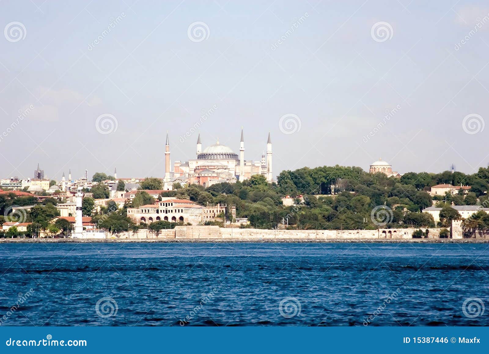 Hagia Sophia Mosque from the Sea Stock Photo - Image of istanbul ...