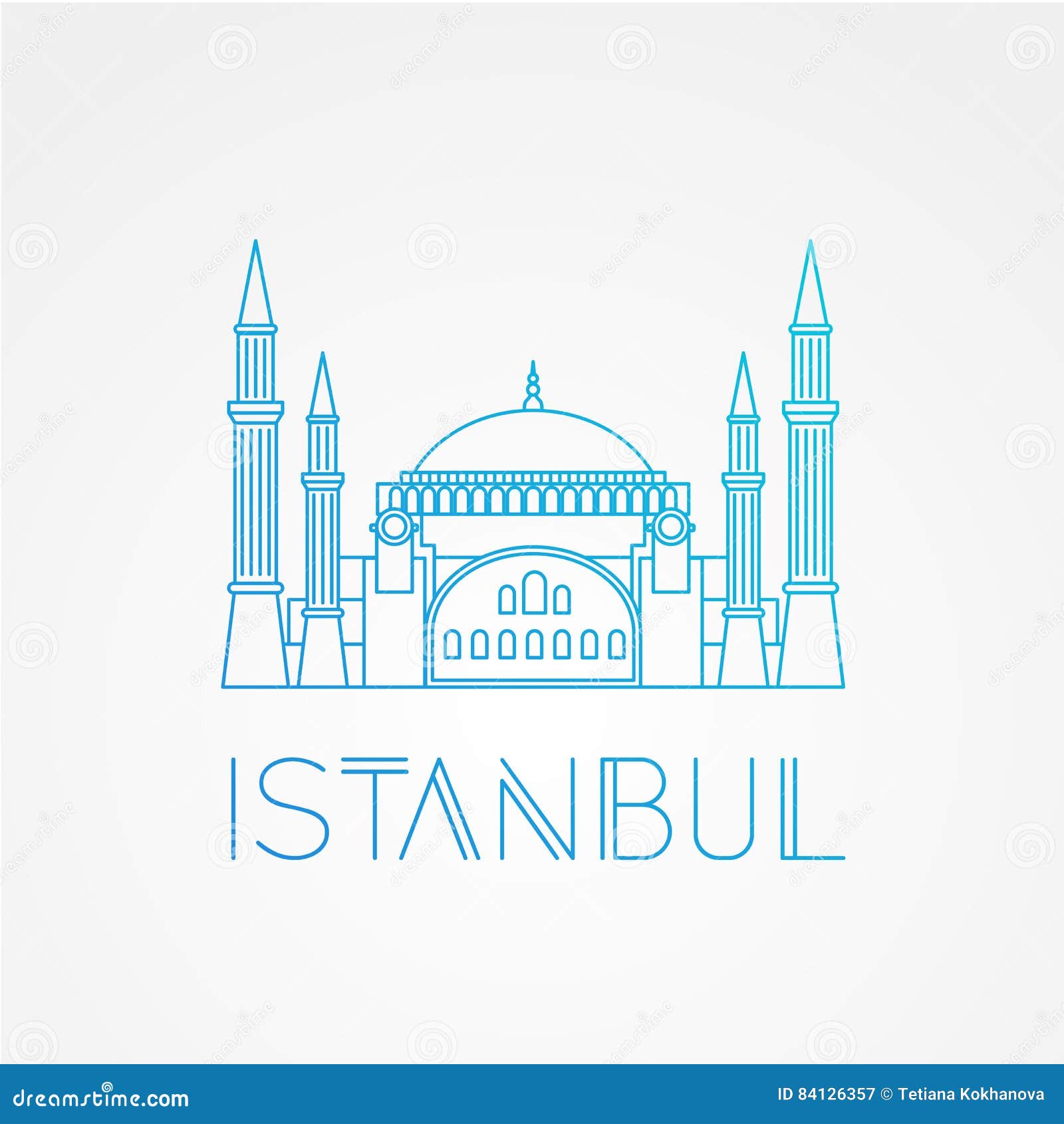 Hagia Sophia - the Symbol of Turkey, Istanbul. Modern Linear Minimalist ... Hagia Sophia - the Symbol of Turkey, Istanbul. Modern Linear Minimalist ...