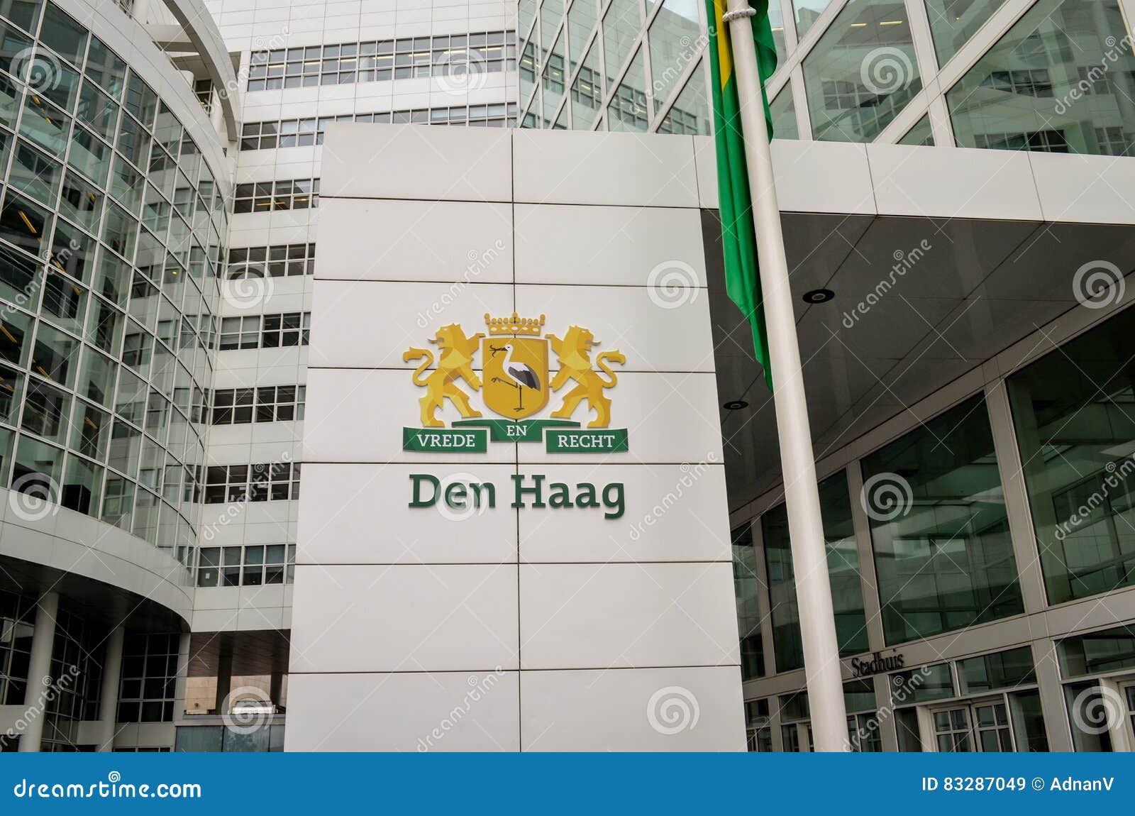 The Hague city emblem editorial stock image. Image of exterior - 83287049