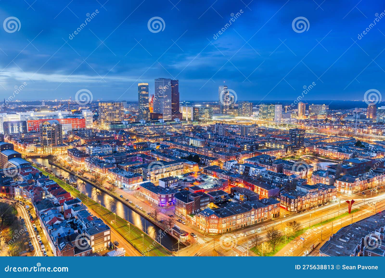 The Hague, Netherlands City Centre Skyline Stock Image - Image of ...