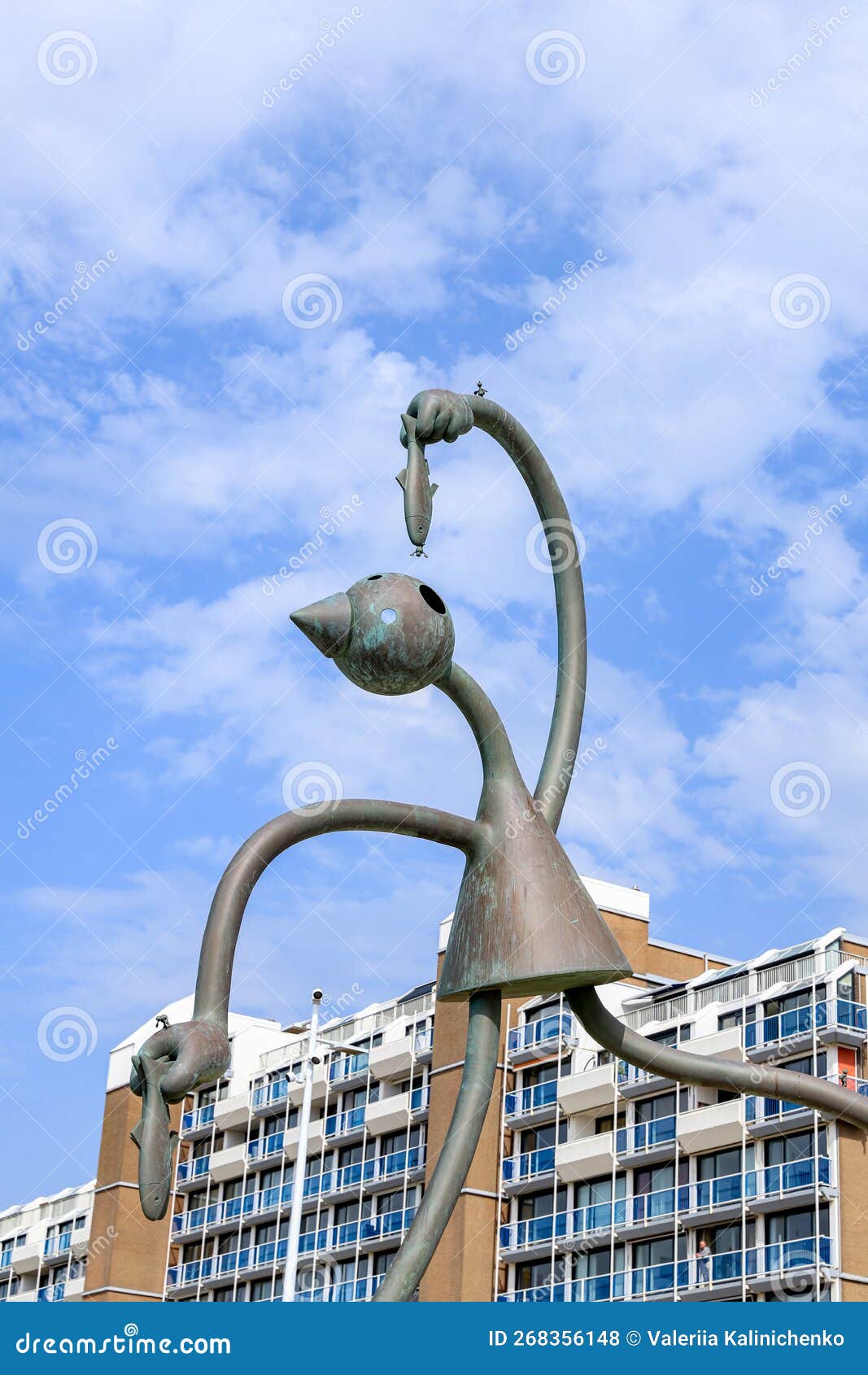 A Herring Eater Statue by Tom Otterness in Scheveningen Editorial Stock ...
